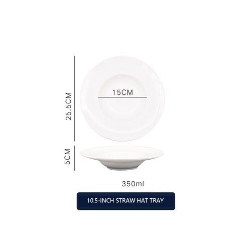 Nordic Ceramic Straw Hat Round Plate Nine-Inch Des... – Grandado