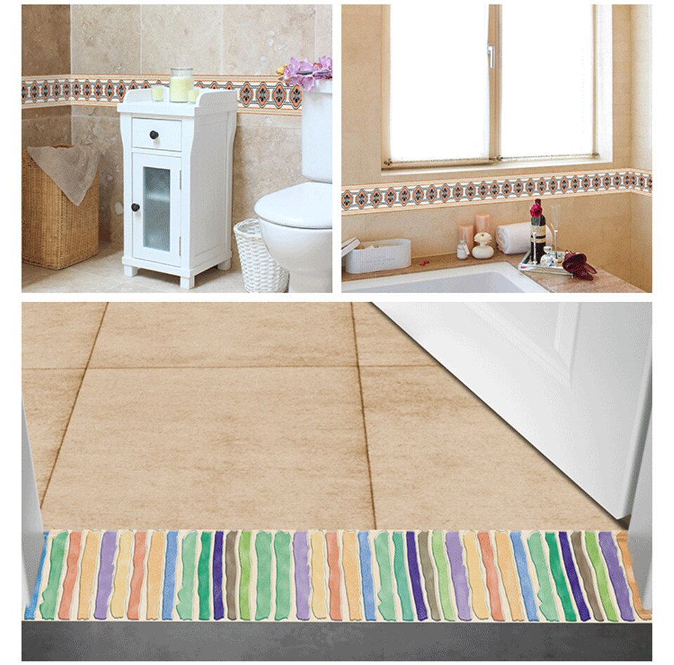 10x300cm Color Pattern Wall border Self Adhesive W... – Grandado