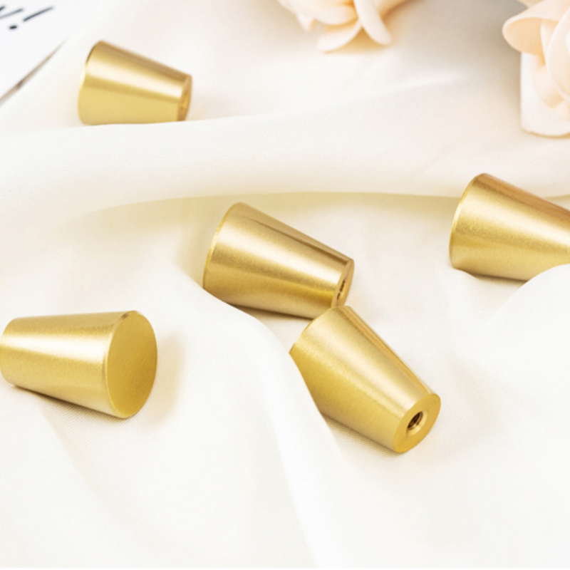 Modern Brass Gold Cylinder Door Handle with Screw ... – Vicedeal