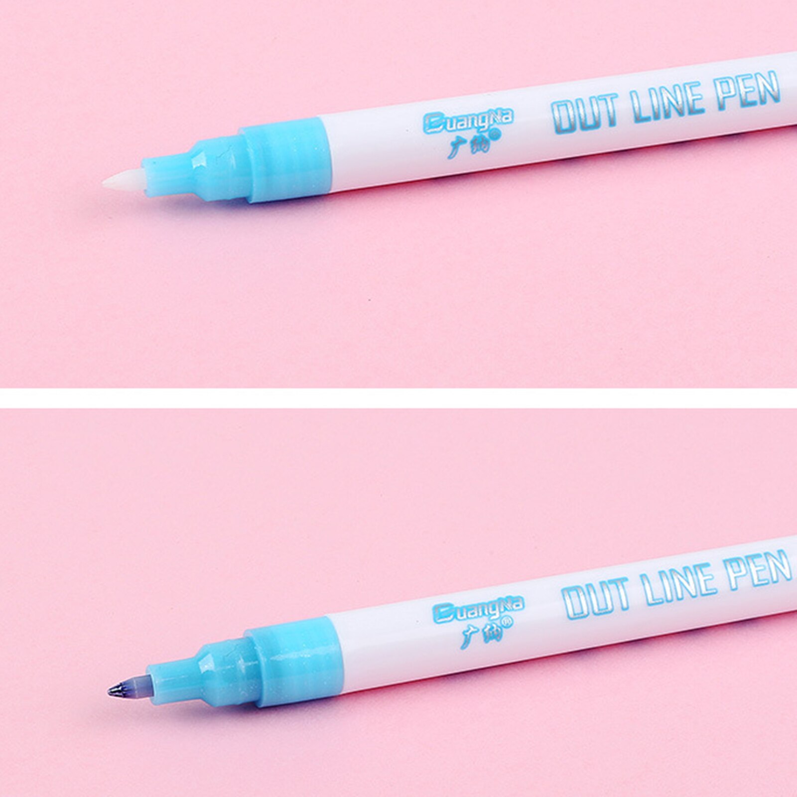 8 /12 Colors Drawing Double Line Outline Pen Highl... – Vicedeal