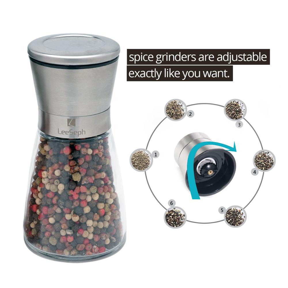 Salt and Pepper mill Set of 2, 304 Stainless Steel... – Vicedeal