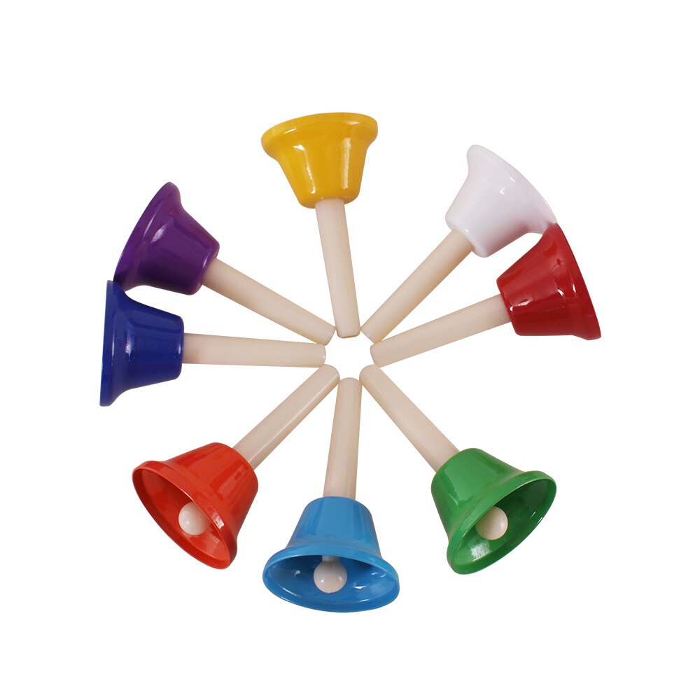8 PCS Colorful Hand Bells Set for Children Rhythm ... – Vicedeal