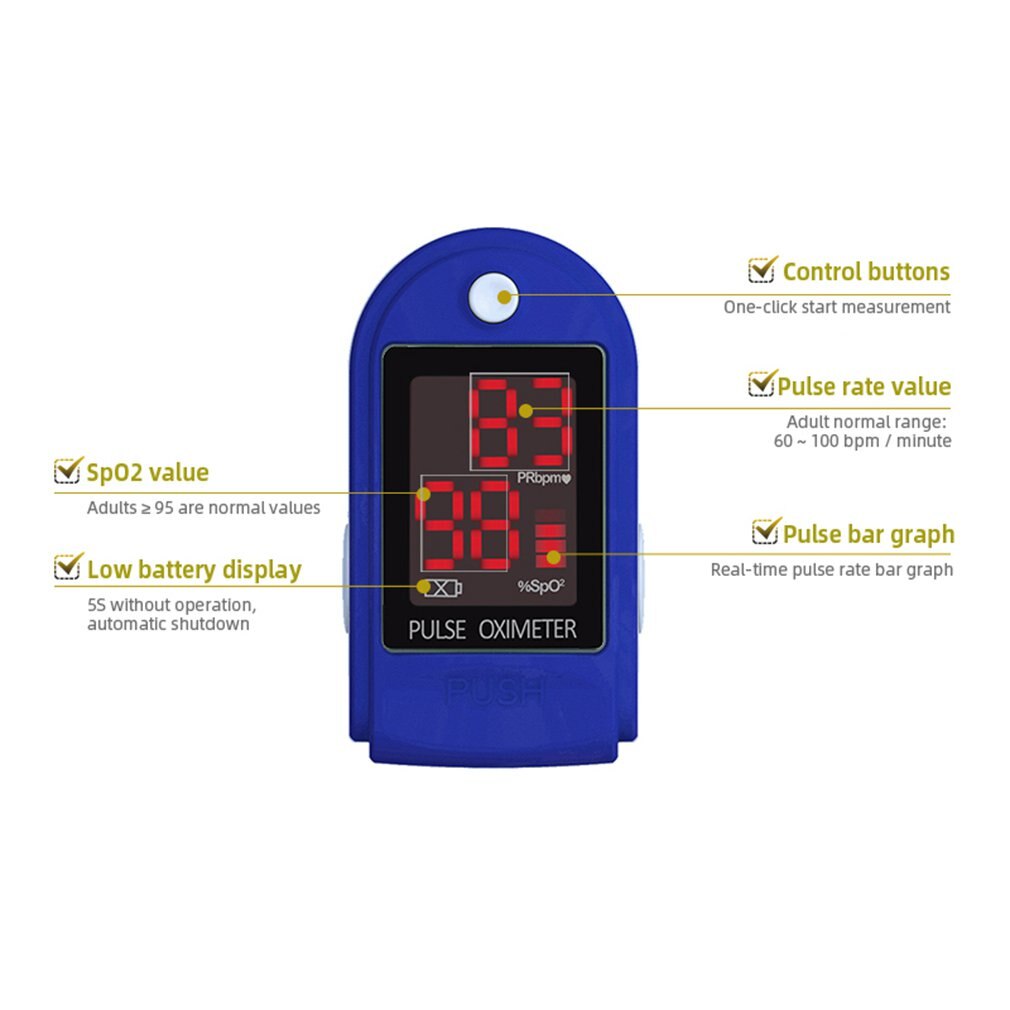 Draagbare Vinger Oximeter Vingertop Pulsoximeter A... – Vicedeal