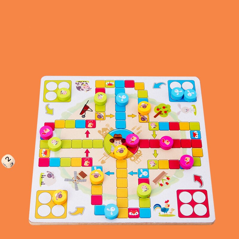 Wooden Children Modern Ludo Intelligence Multi Fun... – Grandado