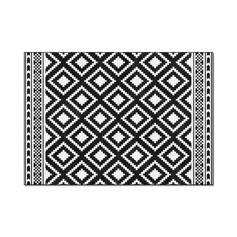 Modern Minimalist Black and White Geometric Grid S... – Vicedeal