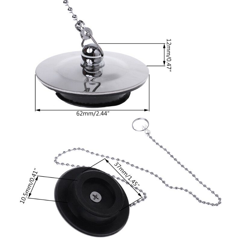 Bathtub Drain Plug with Chain Sink Basin Water Sto... – Grandado