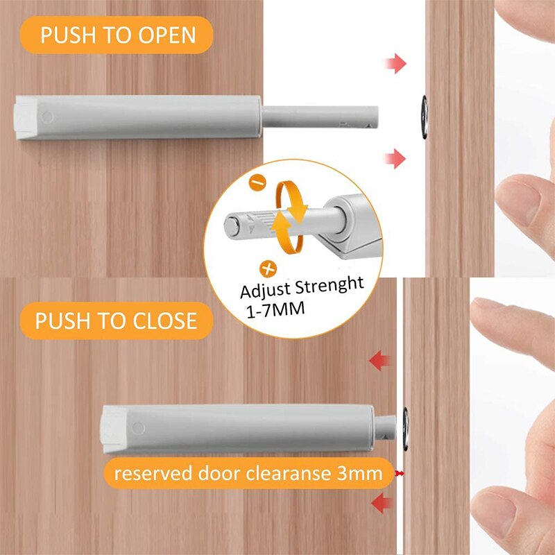 Push Latches for Cabinet 4 Pack Recessed Cabinet P... – Grandado