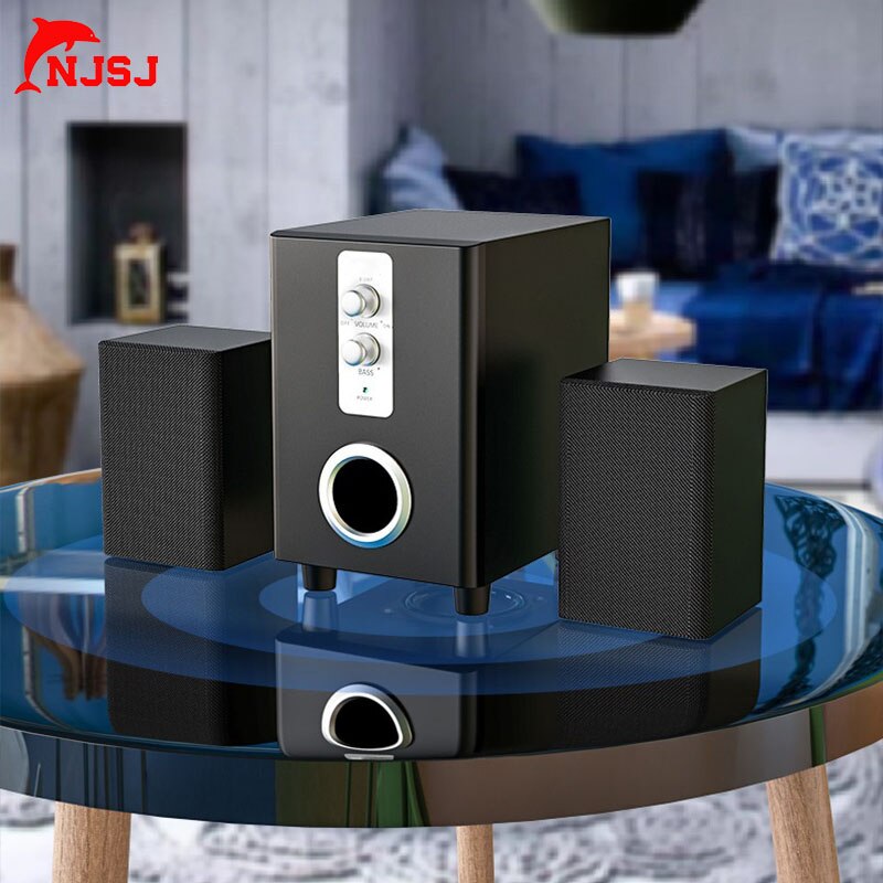 NJSJ Home Theater System PC Bass Subwoofer Bluetoo... – Grandado