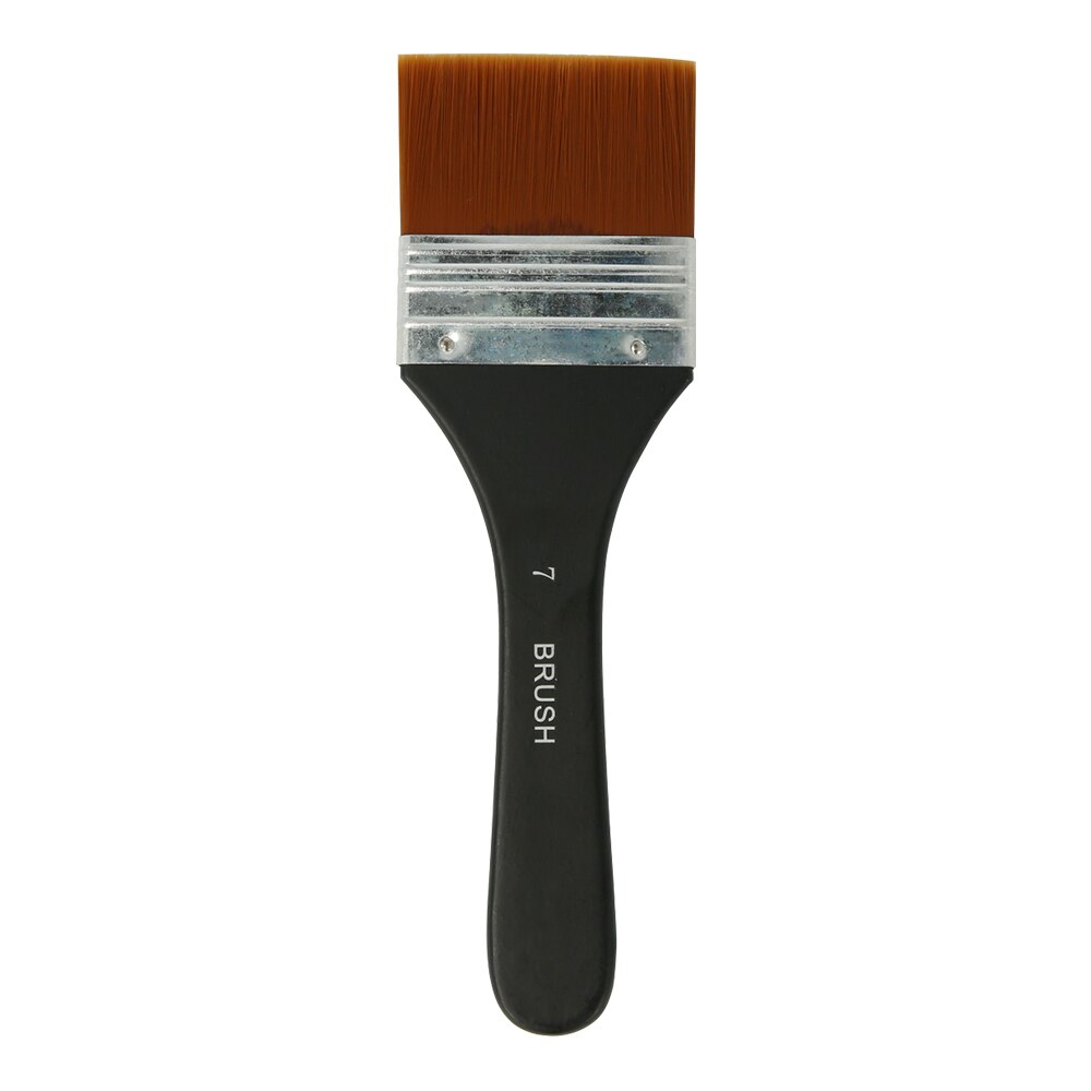 Flat Paint Brush Nylon Trim Art Paintbrush Wooden ... – Vicedeal