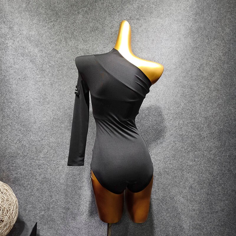 Latin Dance Tops Women Autumn Black Single Long Sl... – Grandado