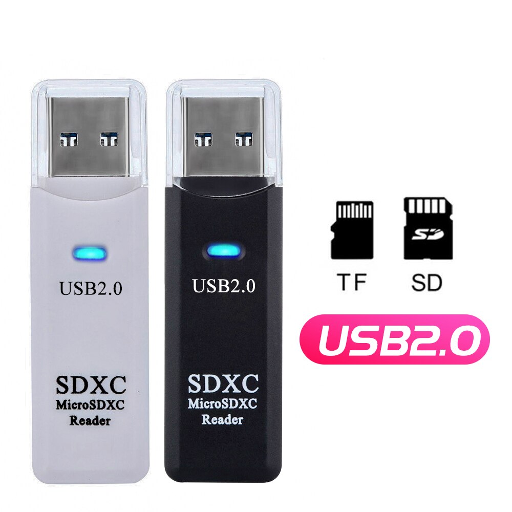 2 In 1 Kaartlezer Usb 2.0 Naar Sd Micro Sd Tf Gehe... – Vicedeal
