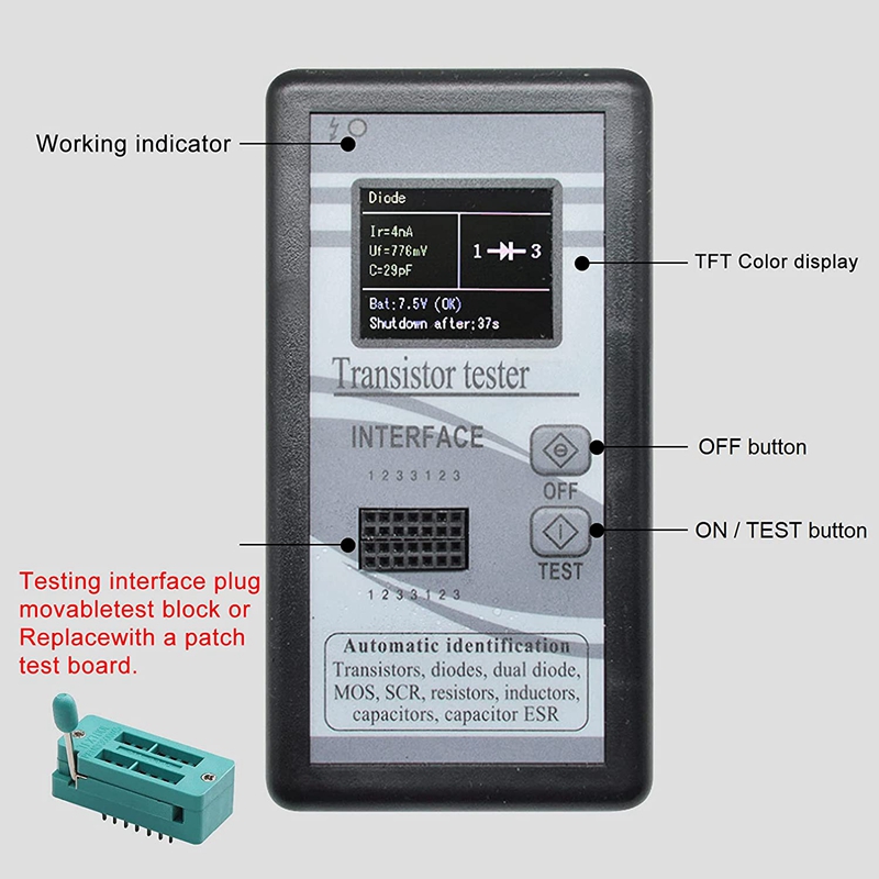 M328 Transistor Tester Diode Triode Capacitance Me... – Vicedeal