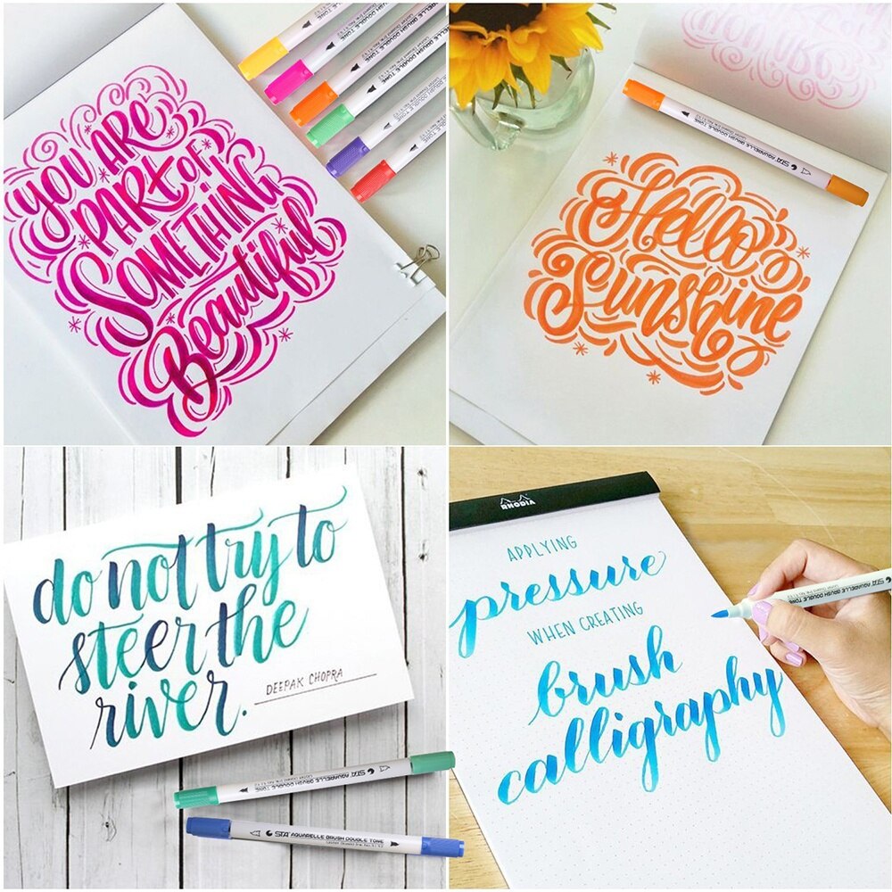 Premium 28 Colors 14Pcs Gradient Watercolor Art Ma... – Grandado