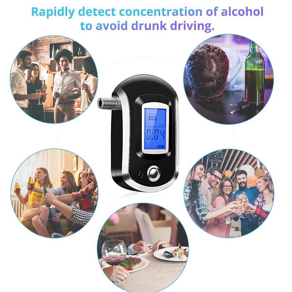 AT6000 Digital LCD Breath Alcohol Tester Meter Bre... – Grandado