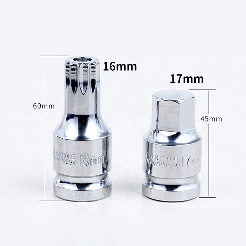2pcs 1/2" 16&17mm Special Oil Pan Screw Sockets He... – Vicedeal