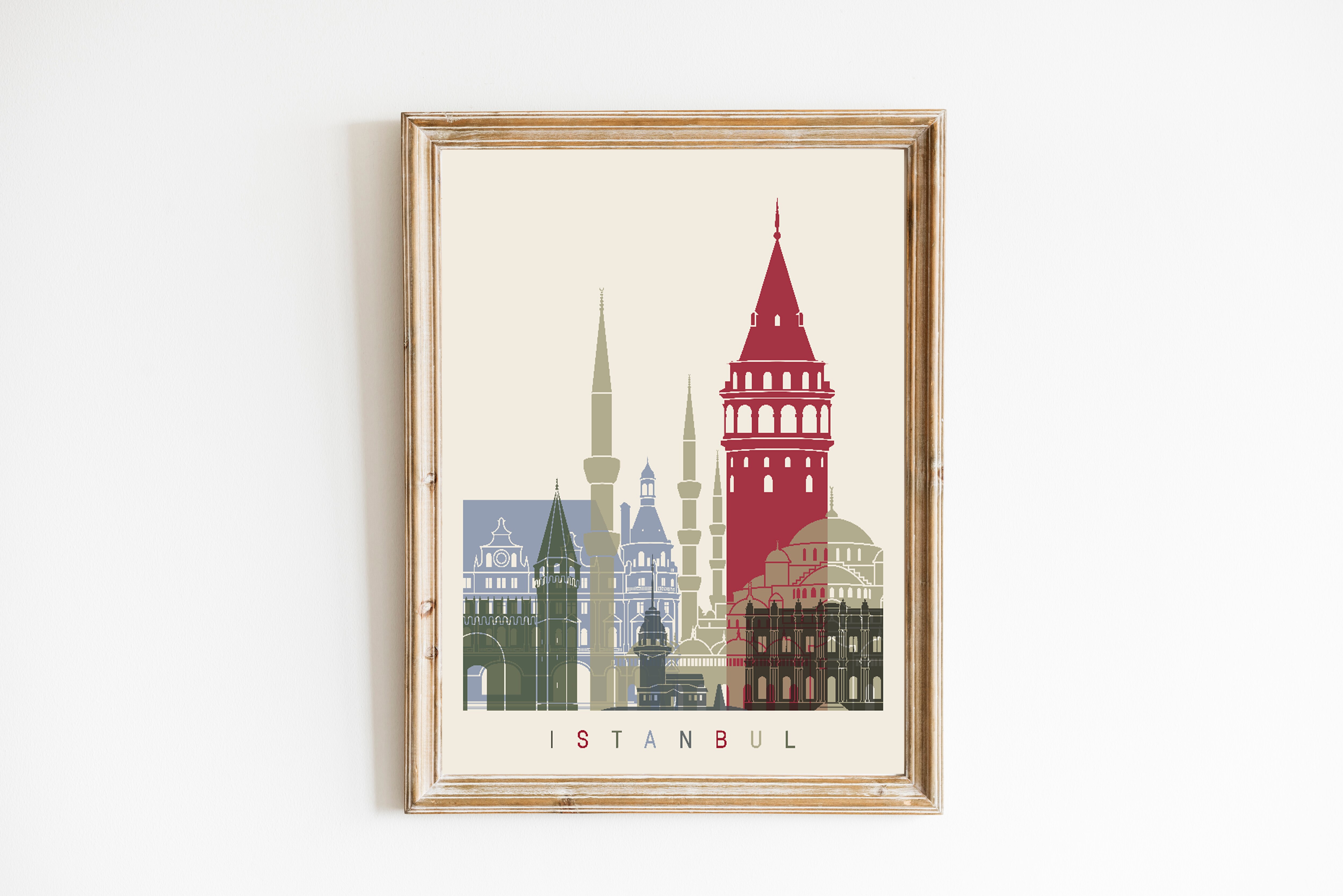 Istanbul Skyline Poster - Lámina Artistica Decorac... – Vicedeal