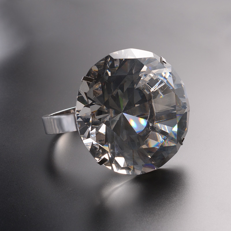 Transparent Big Crystal Diamond Wedding Ornament P... – Grandado