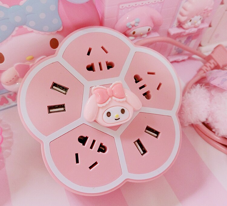 Cute Pink Flower USB Charger For Android iPhone US... – Grandado