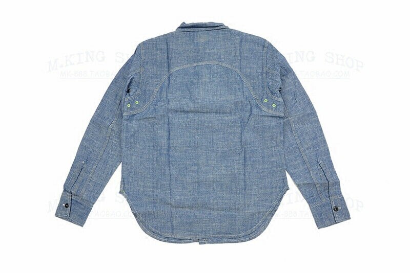 Mannen Vintage Chambray Shirts Blauw Casual Denim ... – Vicedeal