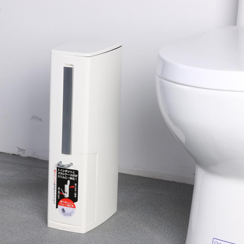 Plastic Bathroom Trash Can with Toilet Brush Waste... – Vicedeal