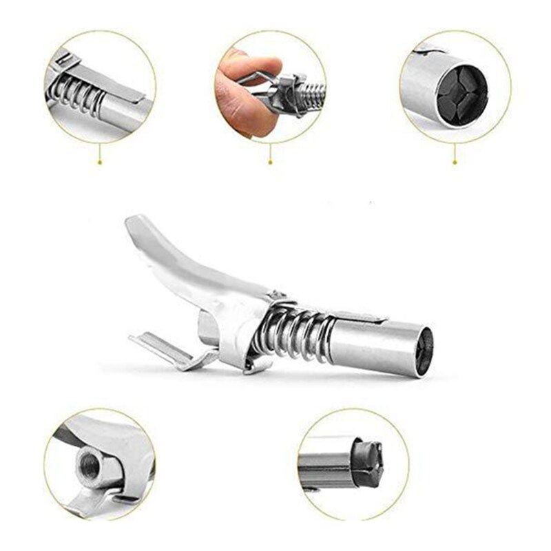 Grease Coupler locks onto Zerk fittings. Grease go... – Grandado