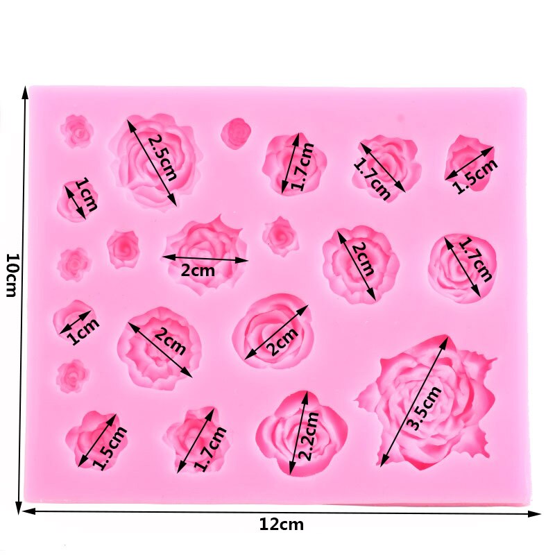 Roses Flower Fondant Candy Silicone Mold Sugarcraf... – Grandado