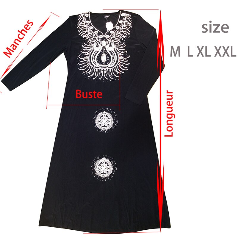 Abaya Dubai Middle East Embroidery Ironing Black M... – Grandado