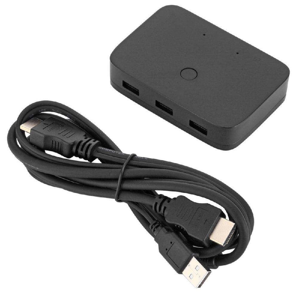 HDMI KVM Switch 2 Port Computer Host Hdmi 2 in and... – Grandado