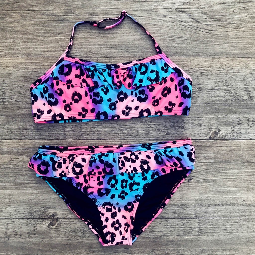summer Girls swimwear Children Baby Girl Leopard R... – Grandado