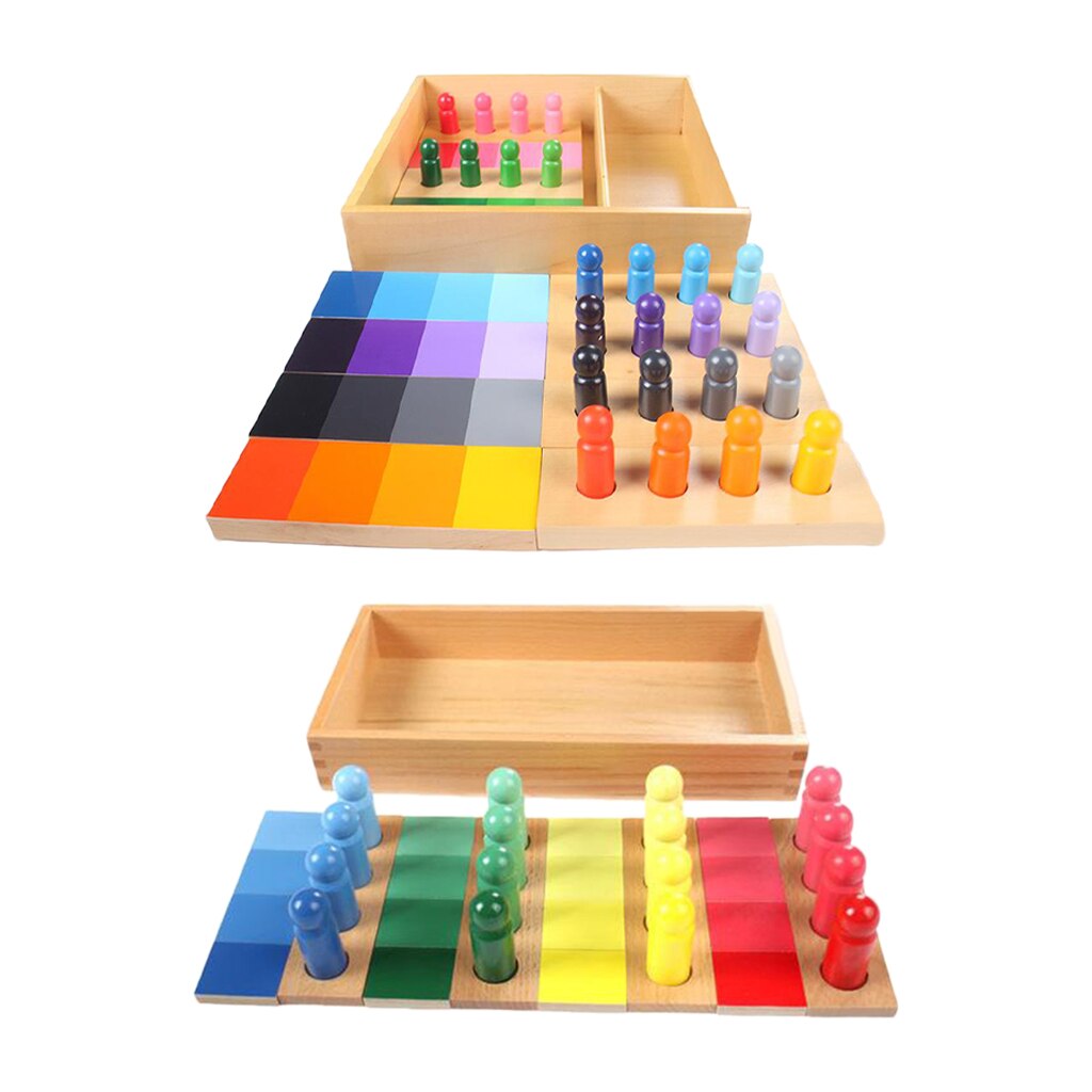 Infant Toddler Multi-Colored Wooden Color Matching... – Grandado