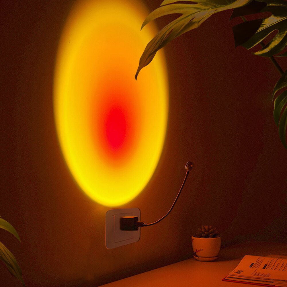 Sunset Lamp USB Rainbow Projector Atmosphere Night... – Vicedeal
