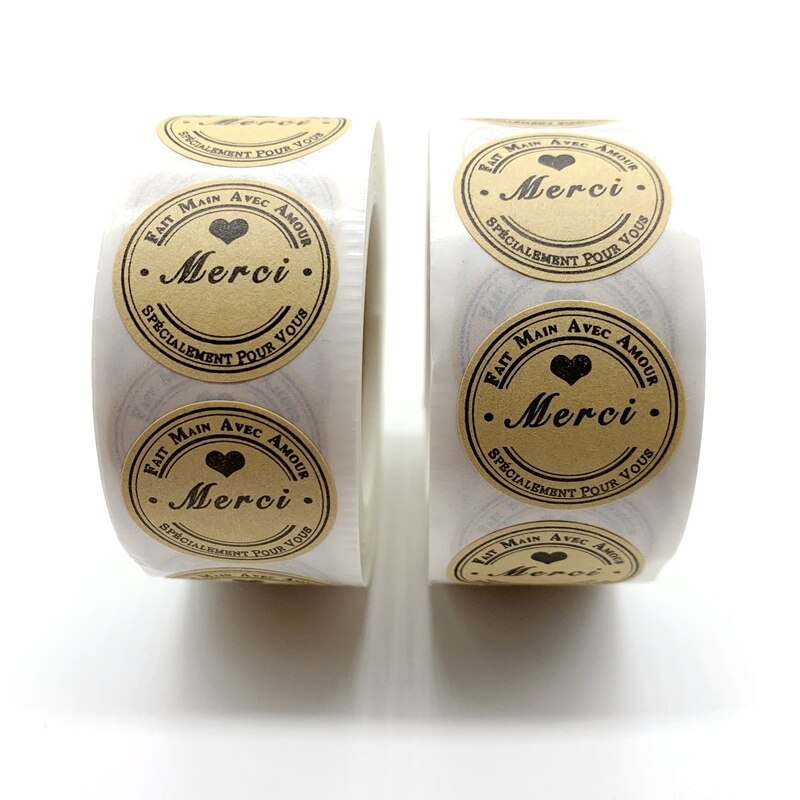 500 stuks 1 "français fait main avec amour merci s... – Grandado