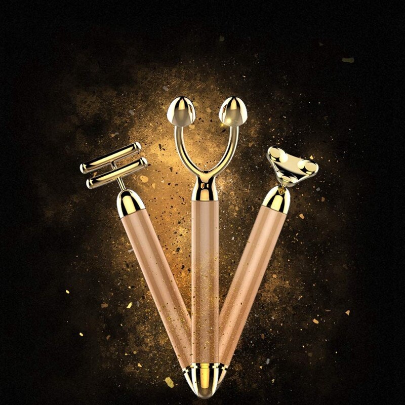 Electric Facial Massage Tool, 24K Gold Pulse Facia... – Grandado