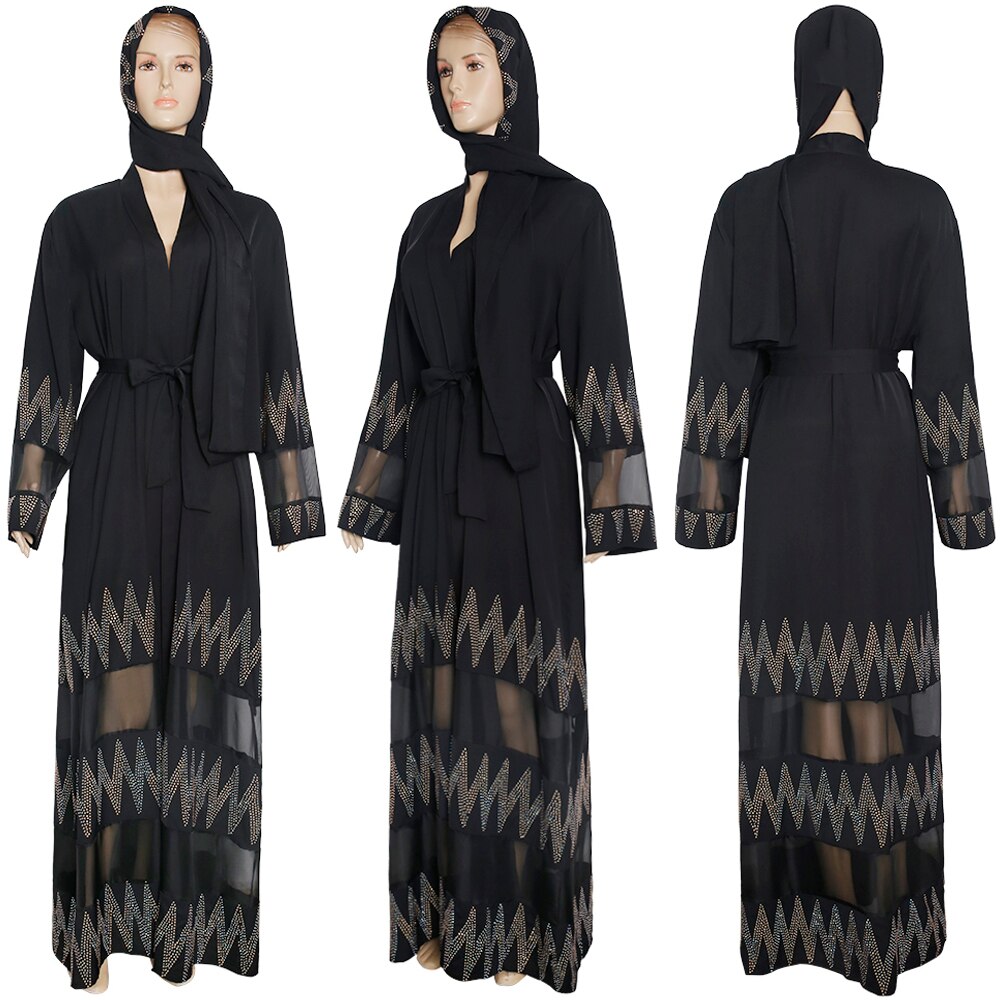 MD Muslim Abayas For Women Dubai Turkish Stones Lo... – Vicedeal