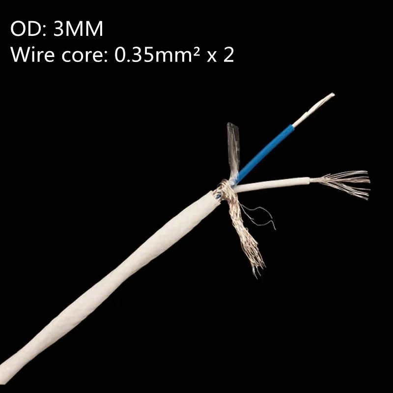 2 Core Silver Plated Shielded Cable RCA Signal Lin... – Grandado