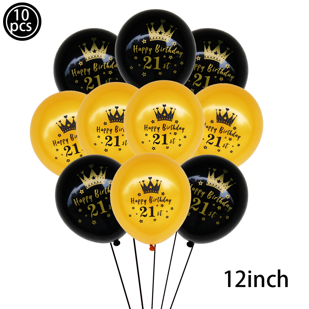 10 st partyballonger grattis på födelsedagen latex... – Vicedeal