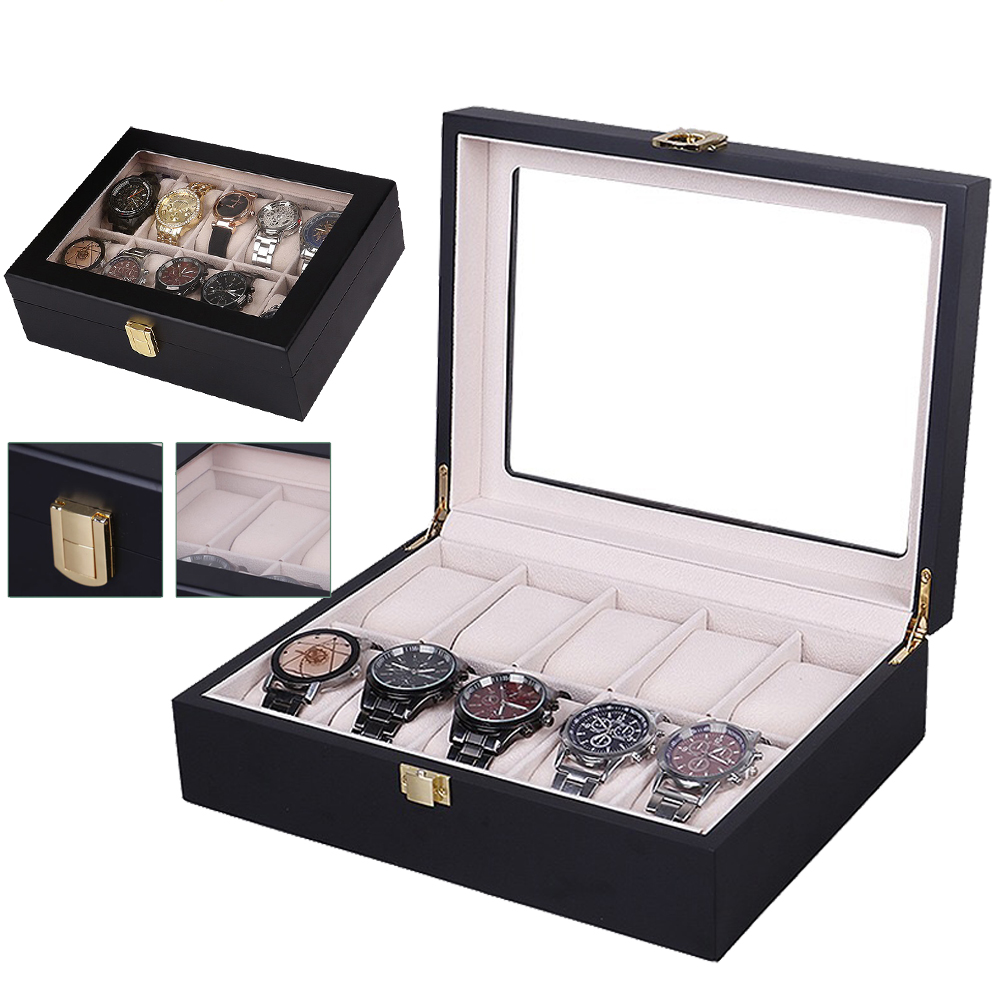 Jewelry Display Wooden Storage box Watches Holder ... – Grandado
