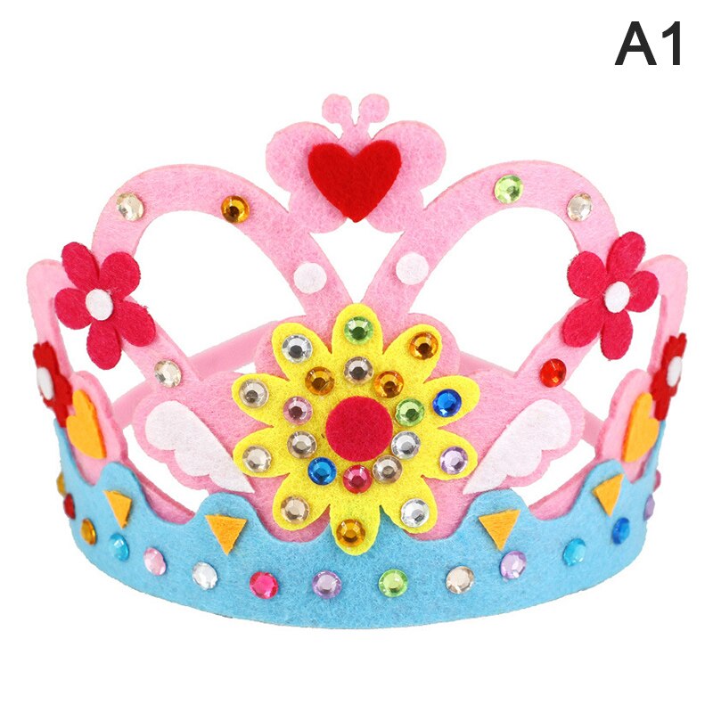 Crown DIY Crafts Toy Paper Sequins Stars Pattern K... – Vicedeal