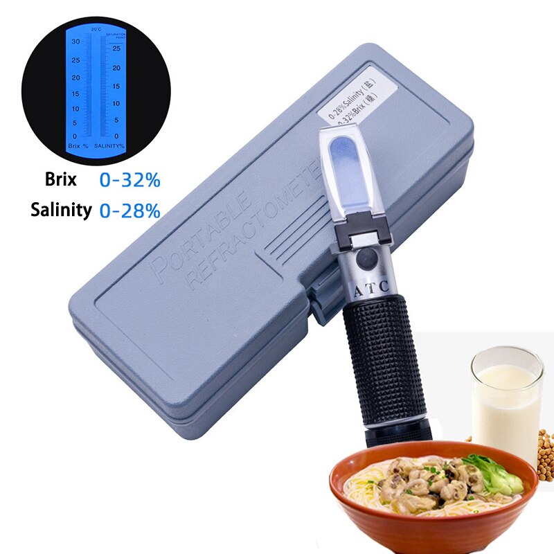 Brix salinity Refractometer Brix 0-32%/salinity 0-... – Vicedeal