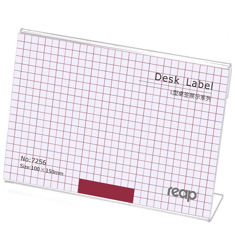 5-pack Reap AIKE Acrylic L-shape desk sign holder ... – Vicedeal