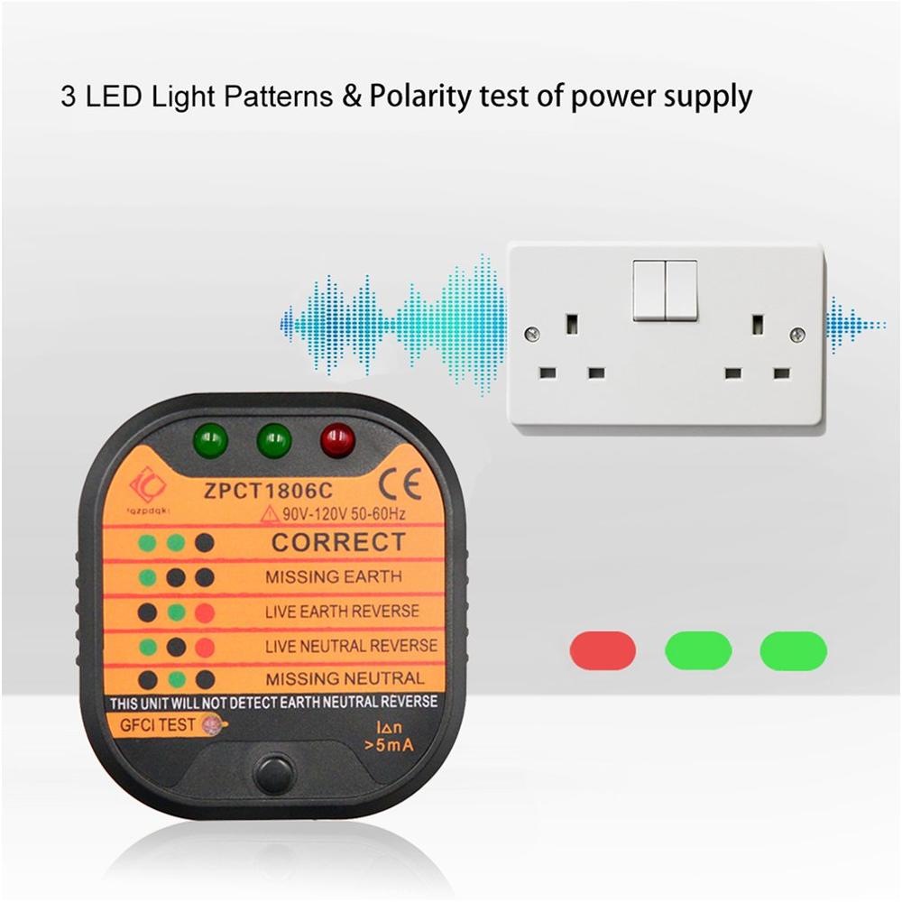 Outlet Socket Tester Detector Circuit Polarity Vol... – Grandado