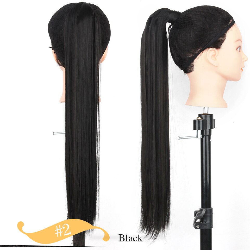 Long Straight Wrap Ponytail Hair 24inch Synthetic ... – Vicedeal