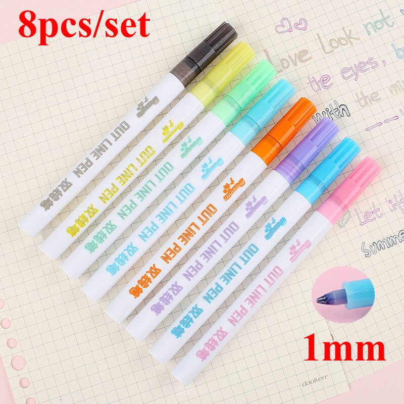 Conjunto de 8 colores, rotuladores artísticos, bol... – Grandado