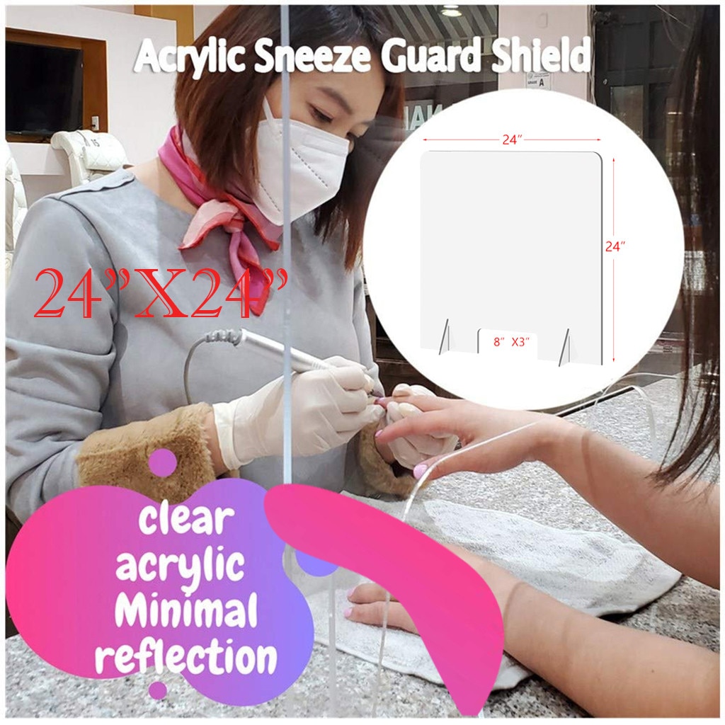 Acrylic Sneeze Guard Shield Clear Perfection Recep... – Grandado
