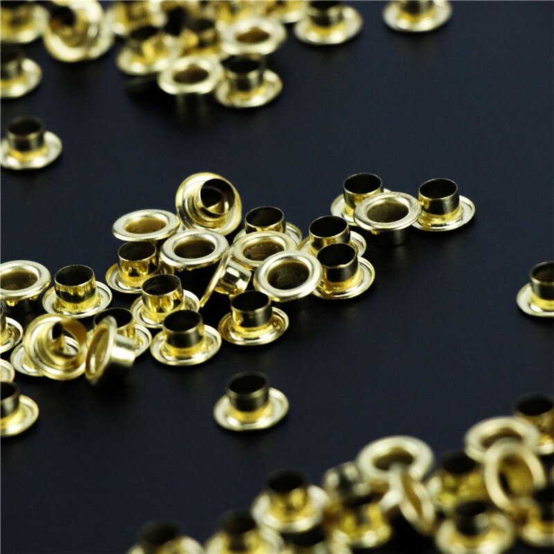 100PCS Gold Antique Scrapbook Eyelets Inner 5mm Me... – Grandado