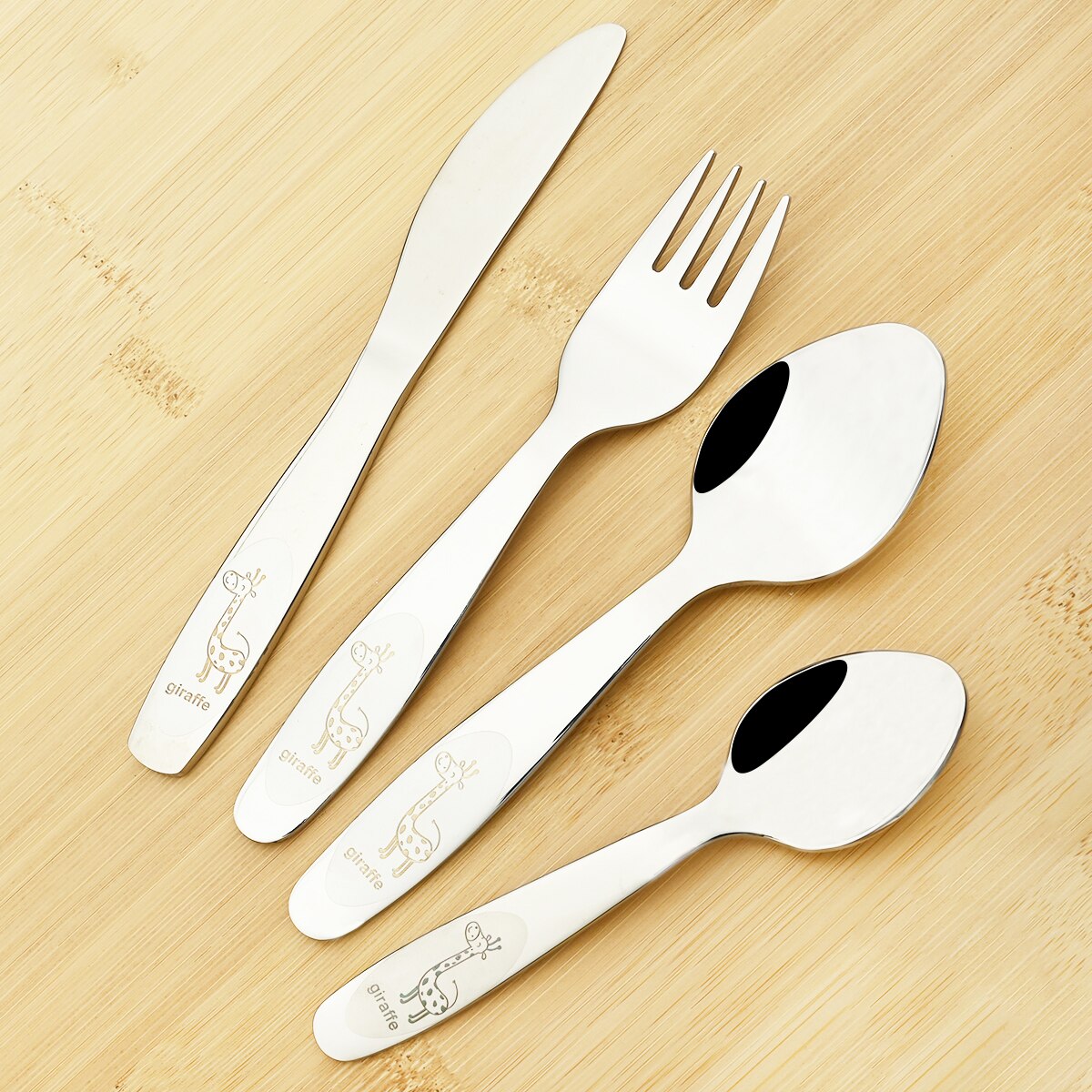 304 Stainless Steel Kids Cutlery Set Cartoon Patte... – Grandado