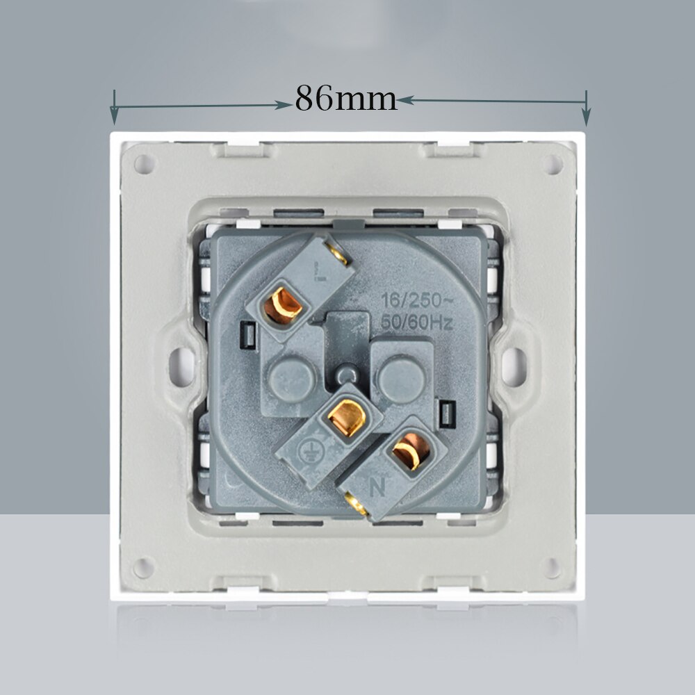 Wall Power Sockets Tempered Crystal Glass Panel 16... – Grandado