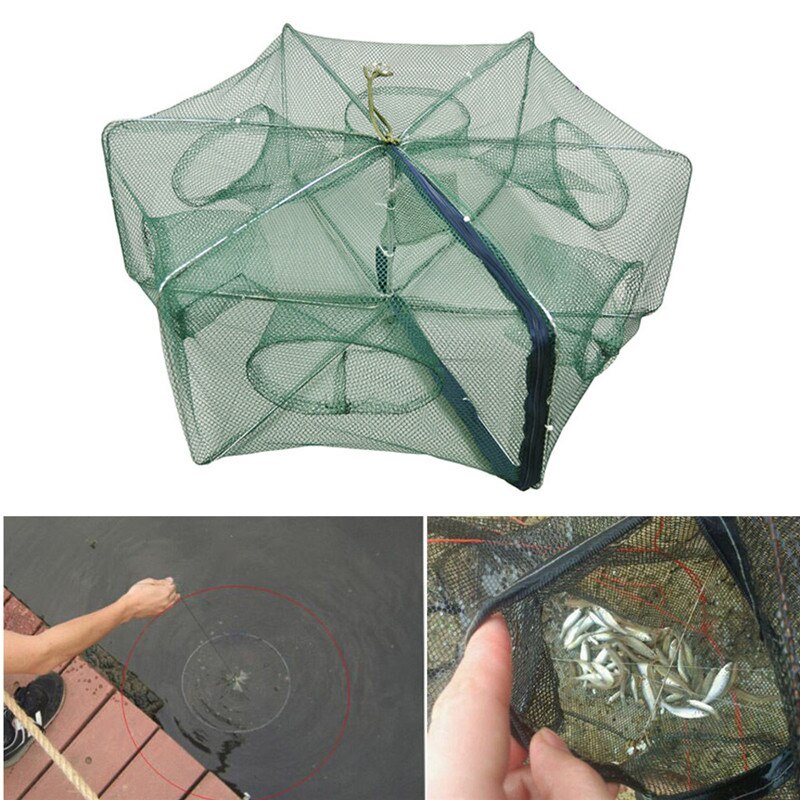 Foldable Fishing Net Crab Trap Cast Dip Cage Fishi... – Grandado