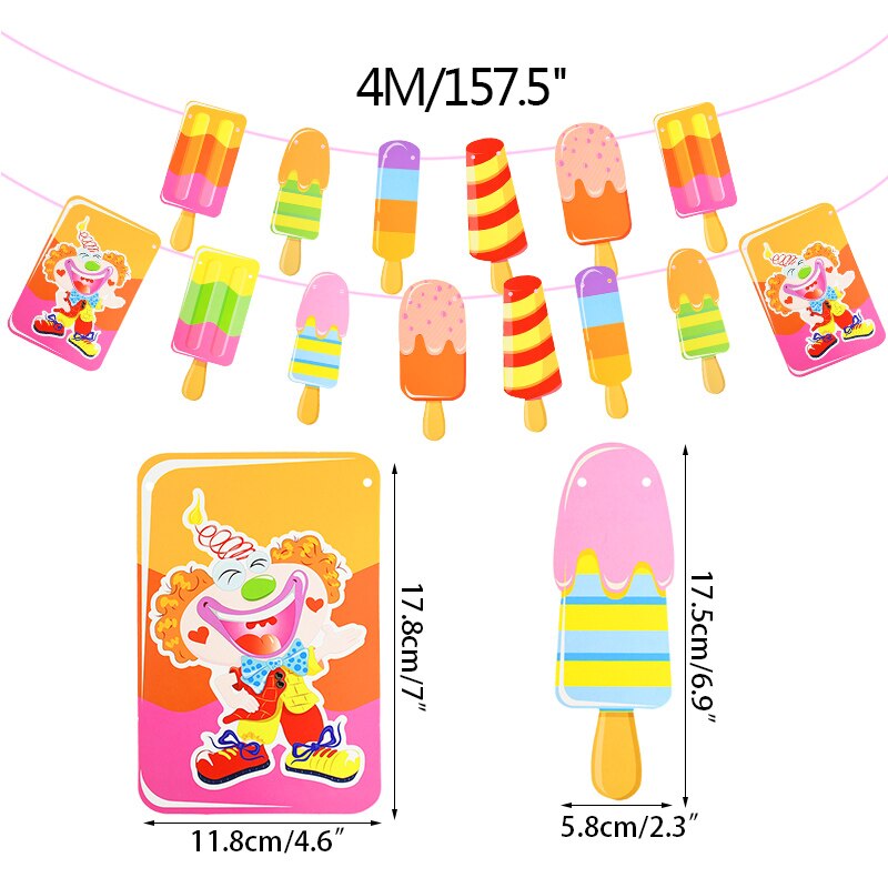 fresh Cool Ice Cream Balloon Popsicle Banner Bunti... – Vicedeal