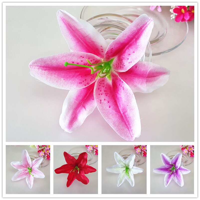 13CM Artificial Lily Flowers 10Pcs/lot Silk Flower... – Grandado